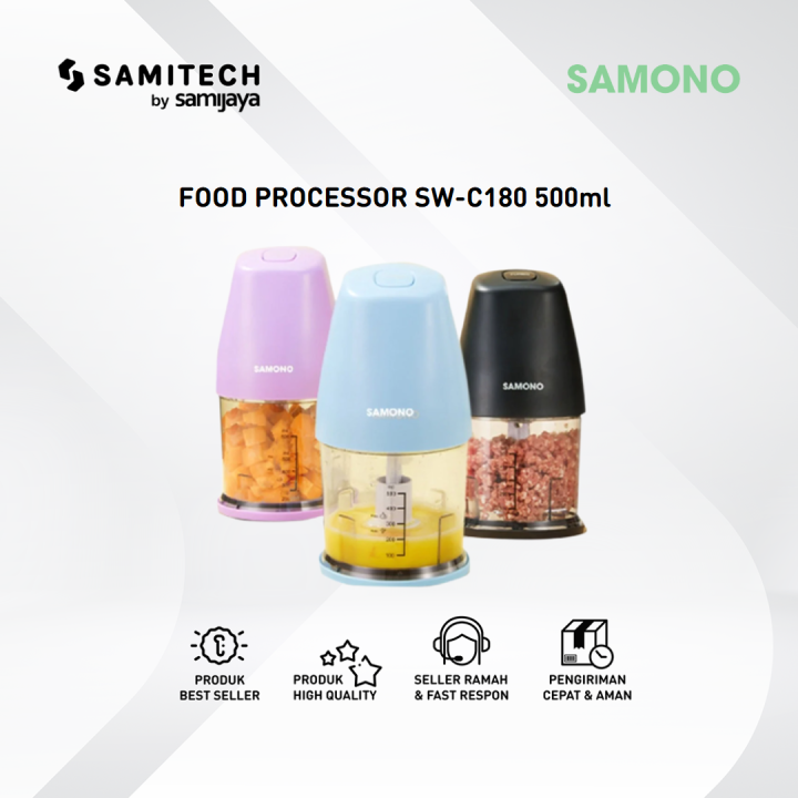SAMONO SW-C180 Food Chopper 500 Ml | Lazada Indonesia