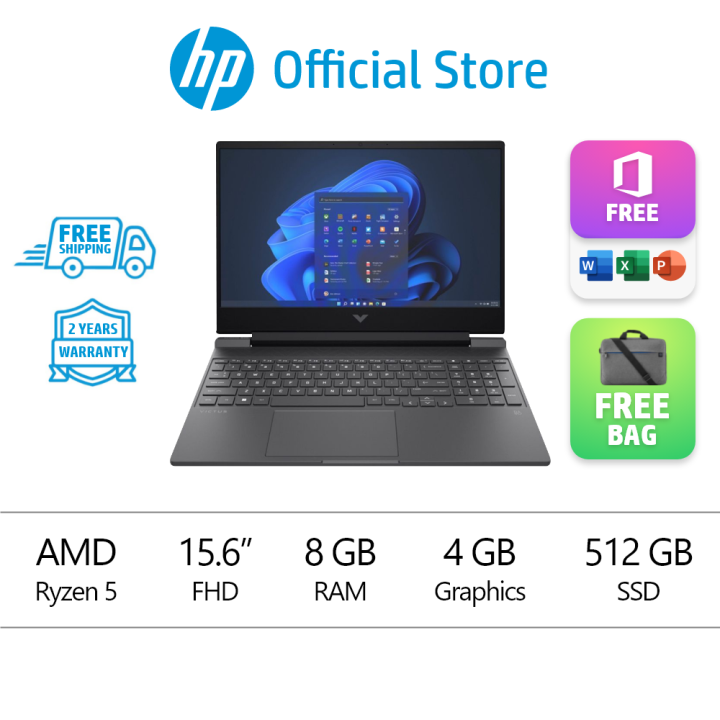 HP Victus Gaming Laptop 15-fb0089AX/Opihr 22C1/Ryzen 5-5600H hexa/8GB DDR4 1DM 3200/512GB PCIe ...