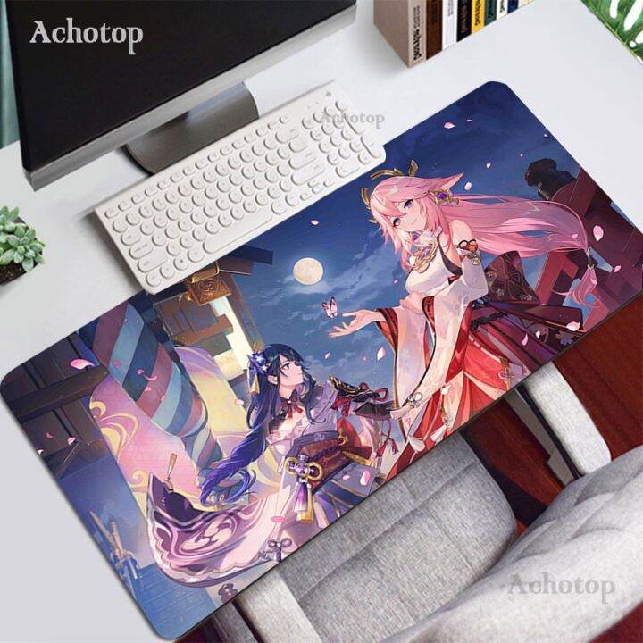 Genshin Impact Pad Yae Miko Gaming Accessories Desk Mat Pc Gamer ковer ...
