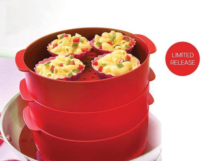 Tupperware Steam It 3 Layer Cooker Steamer Non Stick Container ...