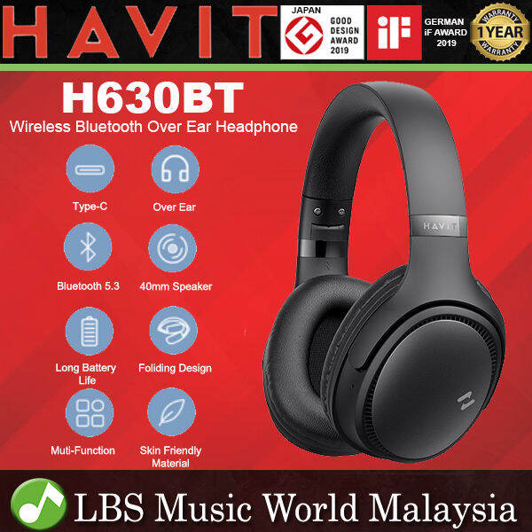 HAVIT H630BT Wireless Over Ear Bluetooth Headphone With Mic and Foldable | Lazada