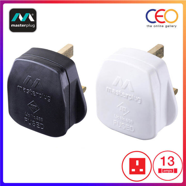 Masterplug Basic Rewireable Fitted with 13A Fuse and Sleeved 3-Pin Main ...