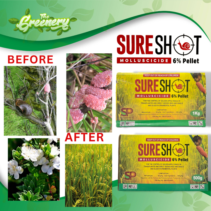 SURE SHOT 6% pellet MOLLUSCICIDE (1K & 500 G) | Lazada PH