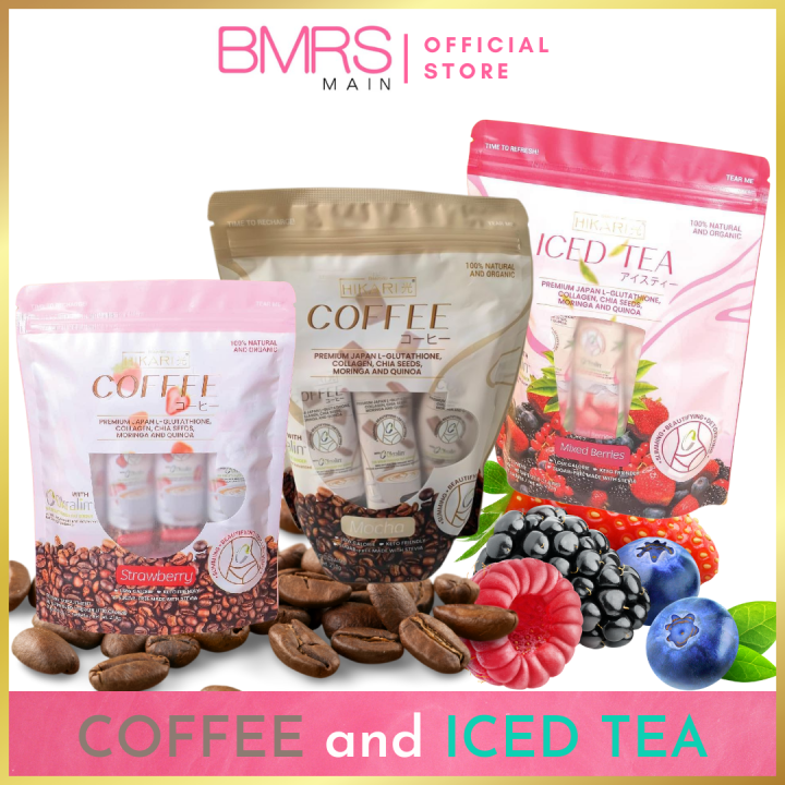 Original HIKARI COFFEE or ICED TEA (10 sachets per pack) - Low Calorie ...