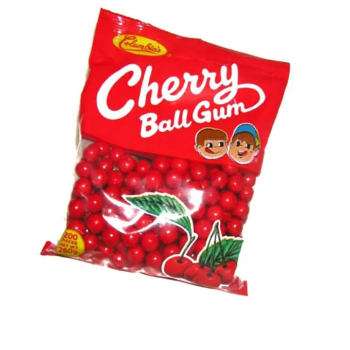 Bubblegum Cherry Ball Gum Pingpong Bubble Gum 200 pieces Sweets Candies ...