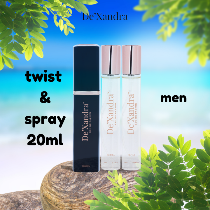 EDP Twist & Spray 20ML Men Dexandra Perfume Original Hq With Barcode Pati Premium Perfume | Lazada