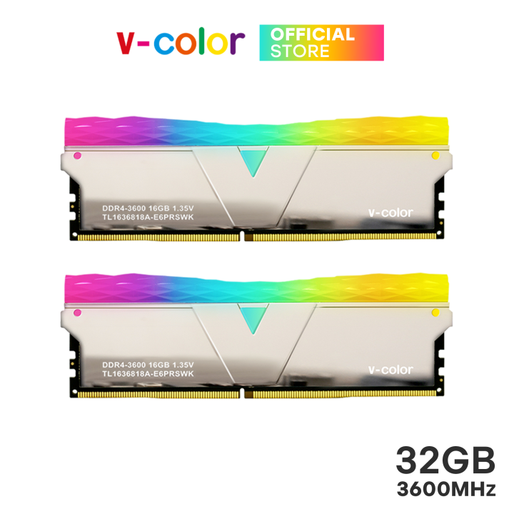 v-color Prism Pro RGB 32GB (16GBx2) DDR4 Bus 3600MHz | Lazada.co.th