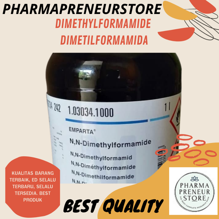 DIMETHYLFORMAMIDE / DIMETILFORMAMIDA (CH₃)₂NCH)) PRO ANALISA 10 GRAM KEMASAN MERCK BEST QUALITY ...
