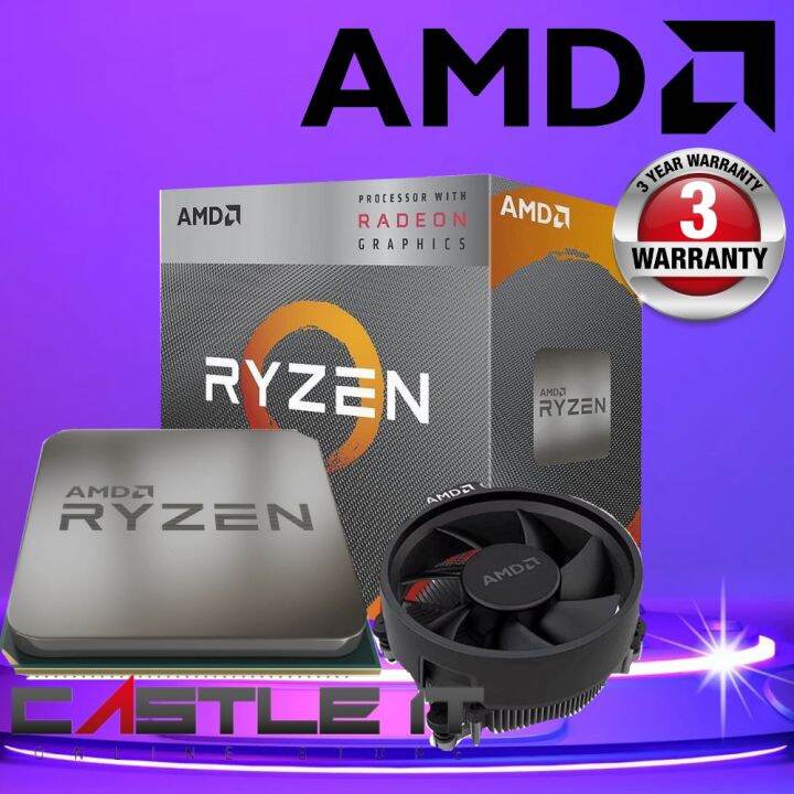 AMD Ryzen 3 3200G - R3 3200G Quad Core 4Core 4Thread 3.6GHZ to 4.0GHZ Processor Retail - With ...