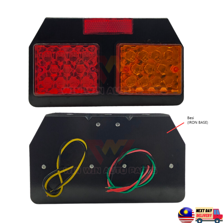 24V 22 LED Car Truck Tail Light Taillight Side Lamp Rear Stop Brake ...