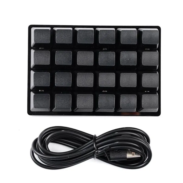 Mini Black 24 Key Mechanical Keyboard 9 Key 16 Key Gaming Keyboard Sayo Device Shortcut ...