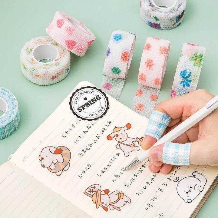 2.5cmx4M Korean Cute Bandage Ins Writing Protect Finger Tape Sports ...