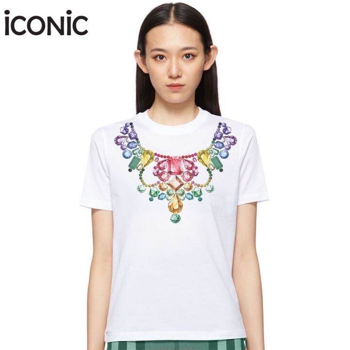 iCONiC OPAL T-SHIRT #6017 เสื้อยืด พิมพ์ลาย อัญมณี สีรุ้ง ประจำเดือน ...