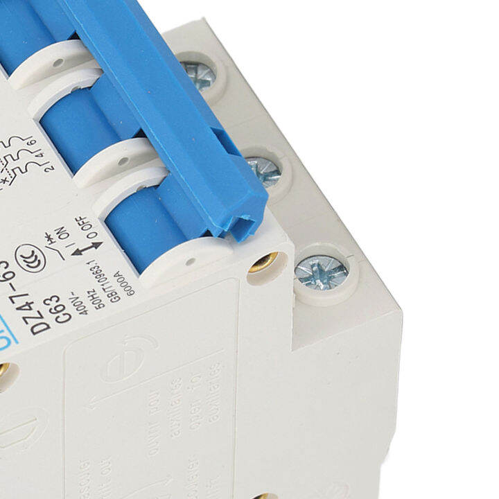 3P Miniature Circuit Breaker 3P Miniature Circuit Breaker AC Circuit Breaker DIN Rail Mount 400V ...