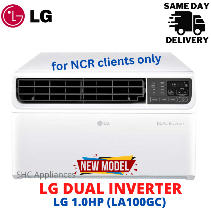 LG 1.0HP LA100GC (NEW MODEL) DUAL INVERTER WINDOW TYPE AIRCON (NCR ...