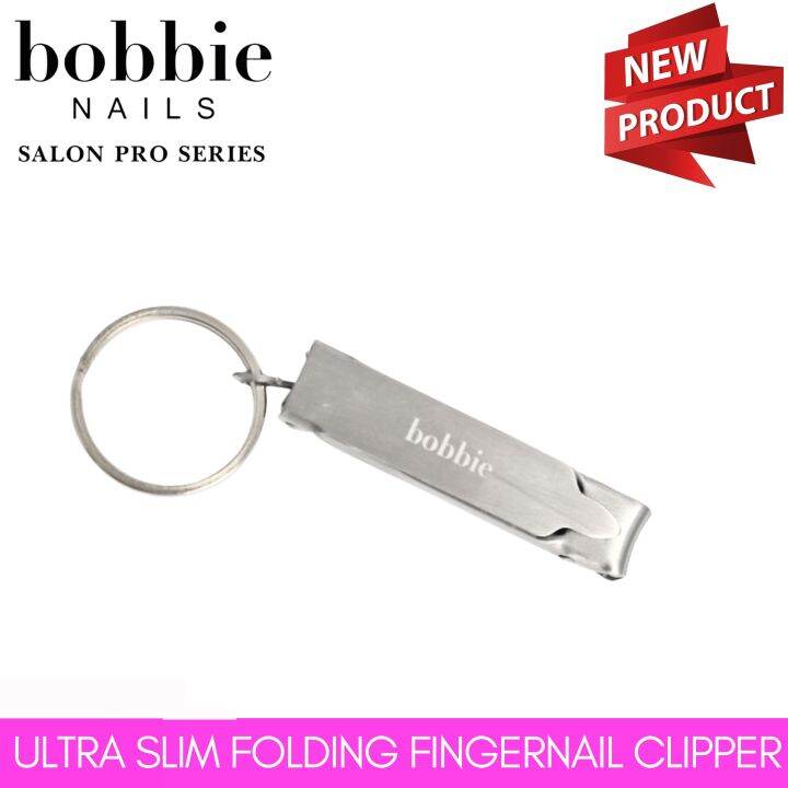 Bobbie Nails Salon Pro Series - Ultra Slim Folding Fingernail Clipper ...