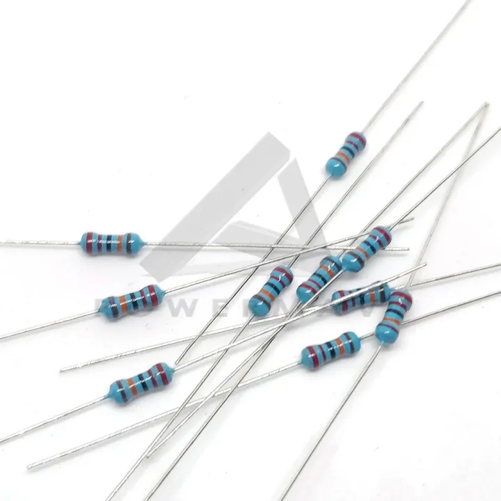10pcs 220k ohms 5 band 1/4w Metal film resistor 1% ohm for pcb ...