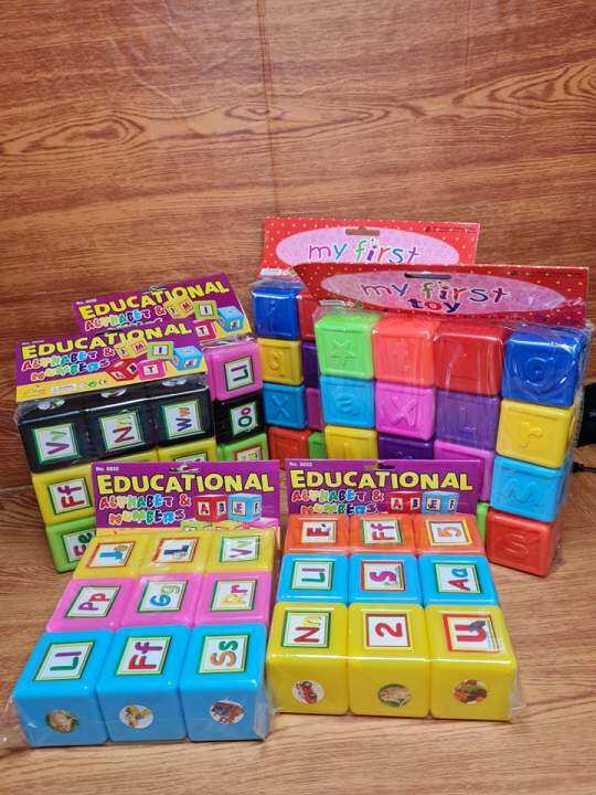 DEVELOPMENTAL TOY -ABC and 123 cubes block toy | alphabet and numbers ...