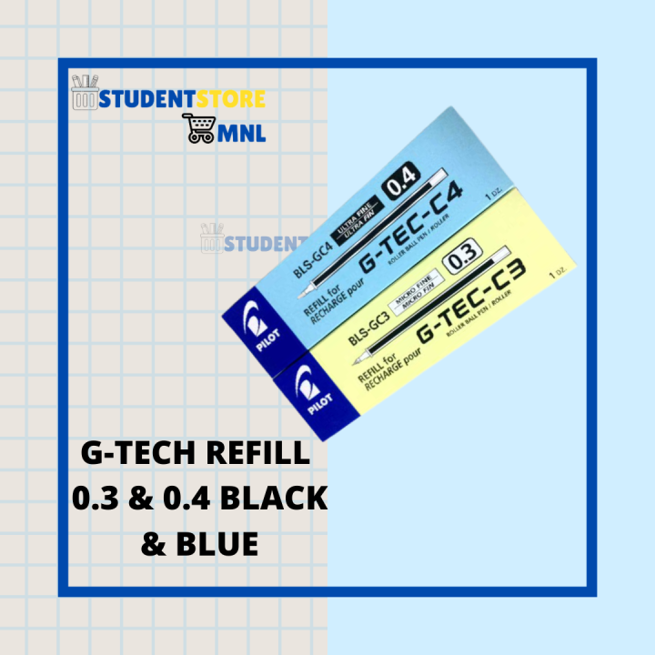 Pilot G-tech Refill ( 0.3 & 0.4 ) Black & Blue | Lazada PH