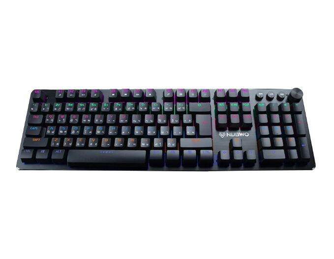 Nubwo NK-34 Flicker Mechanical BLUE SWITCH คีย์บอร์ดเกมมิ่งมีปุ่มหมุน ...