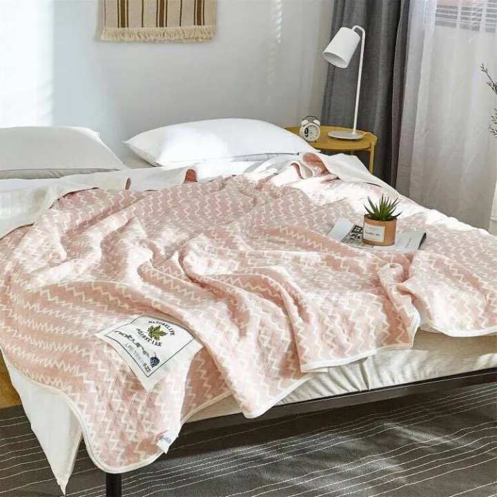 ผ้าห่มทอฝ้ายญี่ปุ่น ขนาด 7 ฟุต (200 x 230 ซม.) มี 4 สี | Lazada.co.th