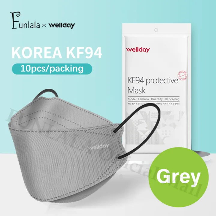 FUNLALA 50PCS Mask KF94 Face Mask 4 Layer Non-woven Protection Filter ...