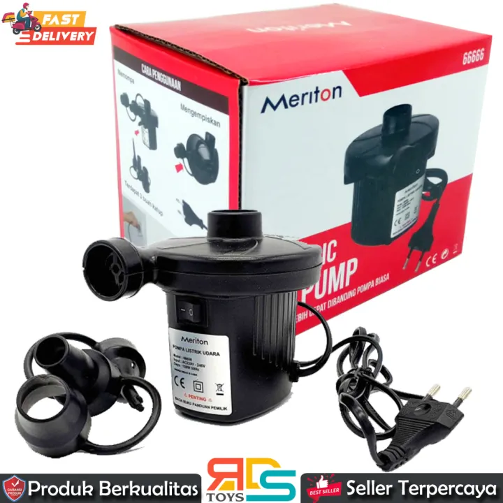 Meriton 66666 Electric Pump Angin Listrik / Untuk Kasur Angin Kolam ...