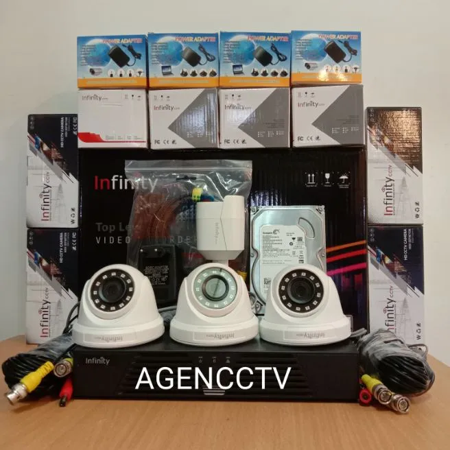 paket cctv infinity 4 channel dengan 4 kamera cctv infinity 2mp 1080p ...