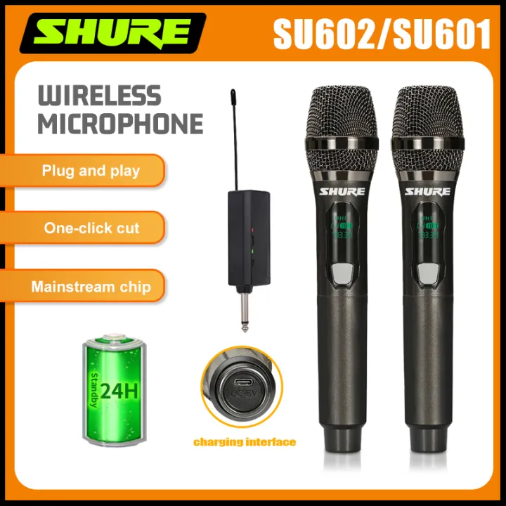 pure original SHURE SU601/SU602 ไมโครโฟนไร้สาย 2 ไมโครโฟนแบบใช้มือถือ ...
