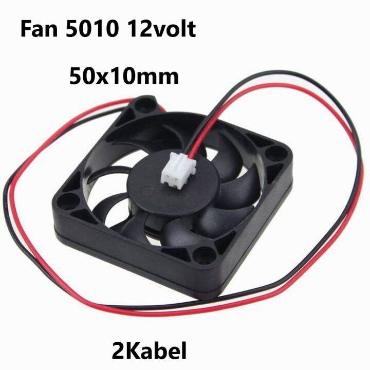 Kipas Pendingin DC Cooling Fan 5010 12V 2 kabel 50x50x10 CNC Brushless Mini Driver 3D Printer ...