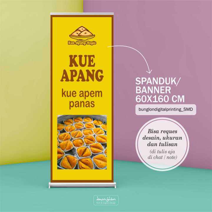 Spanduk, Banner Kue Apang, Kue Apem Panas, Free Desain | Lazada Indonesia