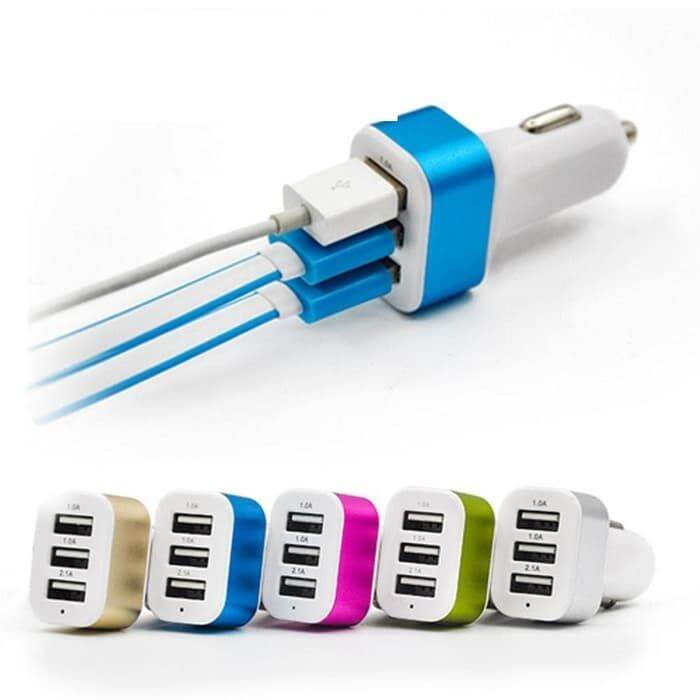 ADAPTOR CHARGER 3in1 COLOKAN USB CARGER HP HAPE DI DALAM MOBIL LIGHTER ...