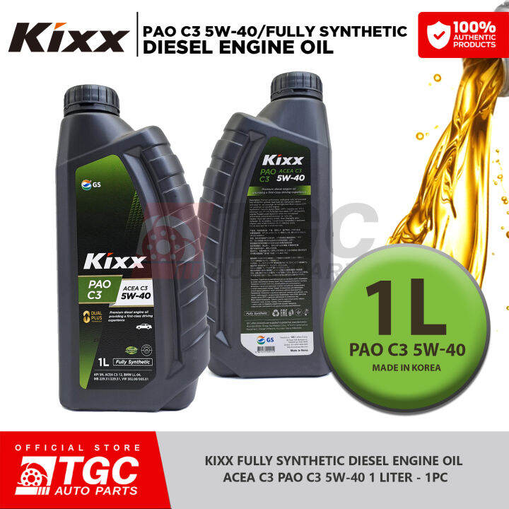 Kixx Fully Synthetic 5w-40 Diesel Engine Oil / Motor Oil Pao C3 5w40 1L ...