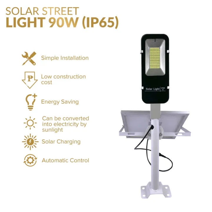 Solar LED street light-90W-With remote control and smart sensor | Lazada PH