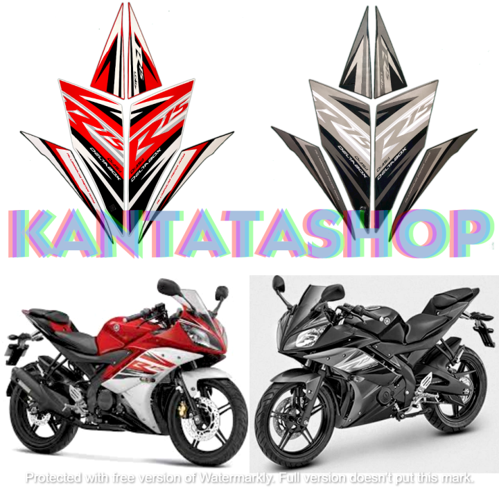 STIKER STRIPINGIS LES BODY MOTOR YAMAHA R15 2014 V2 STANDAR FULL SET ...