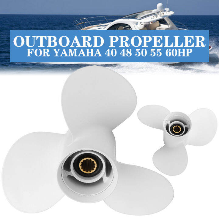 Aluminum 11 3/8X12 Boat Outboard Propeller For Yamaha 40 48 50 55 60HP ...