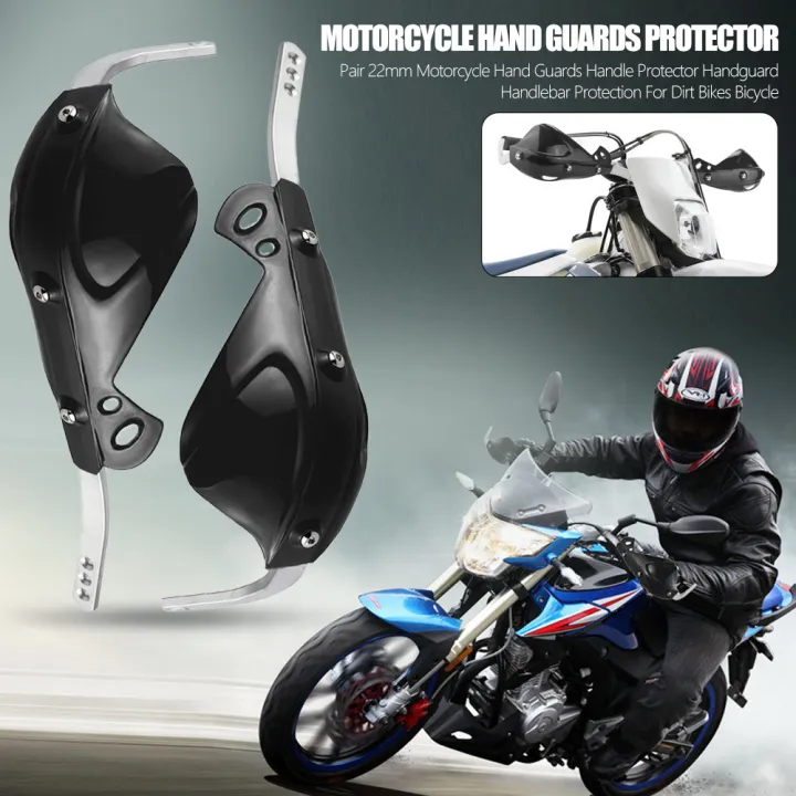 Hittime Pair 22mm Motorcycle Hand Guards Handle Protector Handguard ...