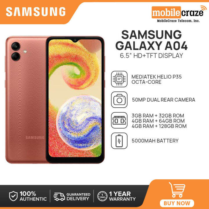 Samsung Galaxy A04 Smartphone | 3GB+32GB / 4GB+64GB / 4GB+128GB ...