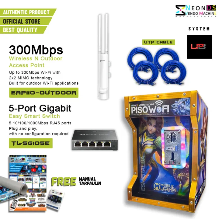 NeonDS Complete Set PisoWiFi Vendo VLAN Set-up | SSDWB | LPB | TL ...
