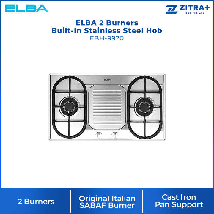 ELBA 2 burners Built-In Stainless Steel Hob EBH-9920 | Original Italian ...