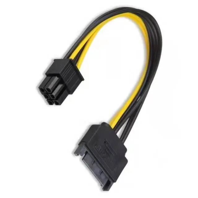 สายแปลง sata to 6pin อแดปเตอร์ 6 Pin PCI Express Male To Power Cable ...