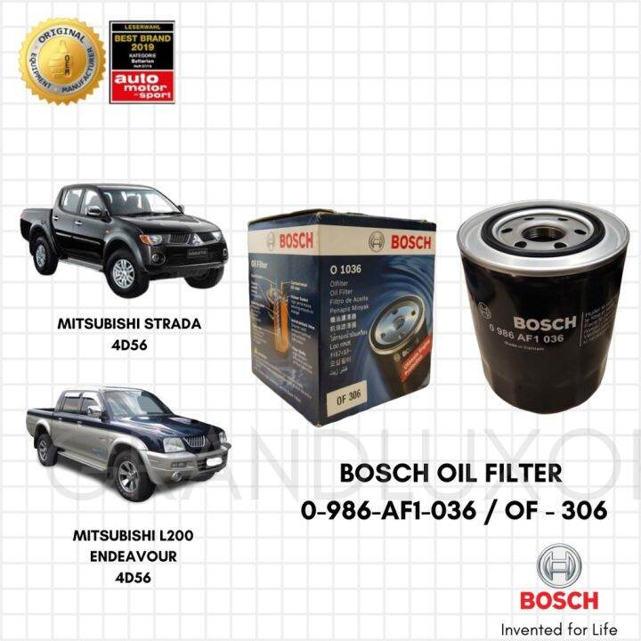 Bosch Oil Filter O1036 For Mitsubishi L200 Endeavour and Mitsubishi ...