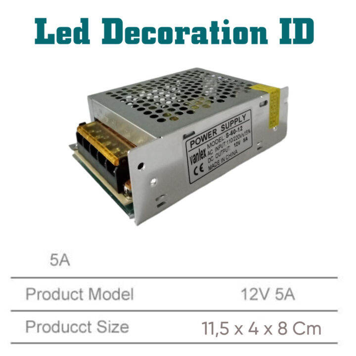 TRAFO 5A INPUT 220V OUTPUT 12V POWER SUPPLY ADAPTOR SWITCHING | Lazada ...