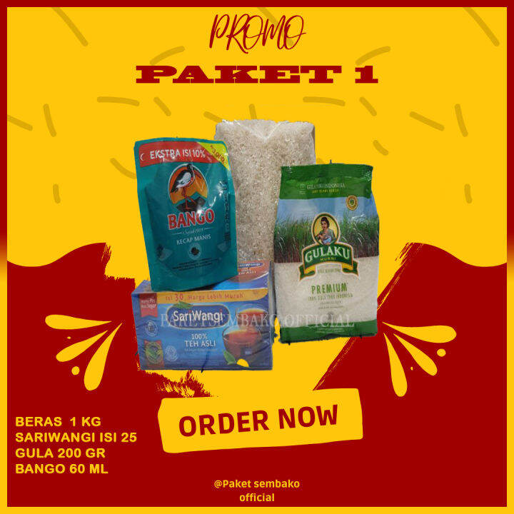 Paket 1 - Paket Sembako lengkap murah Beras Gula Teh Kecap Paket Sembako Hemat | Lazada Indonesia