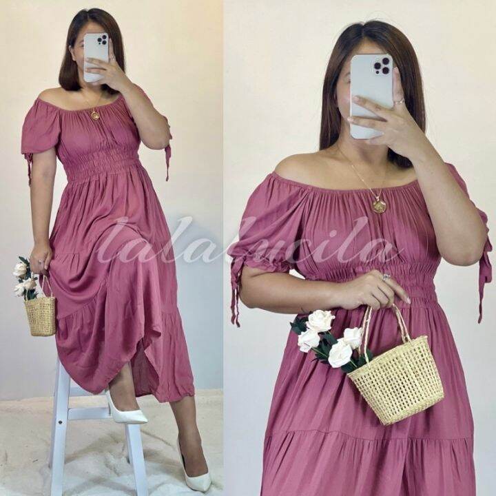 【cod】 Plus Size Carmi Maxi Challis Dress Xl To 2xl Lazada Ph