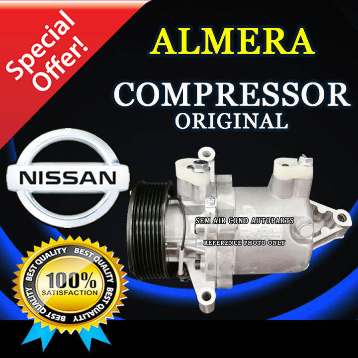 NISSAN ALMERA ORIGINAL COMPRESSOR/ KOMPRESOR (CAR AIRCOND SYSTEM) | Lazada