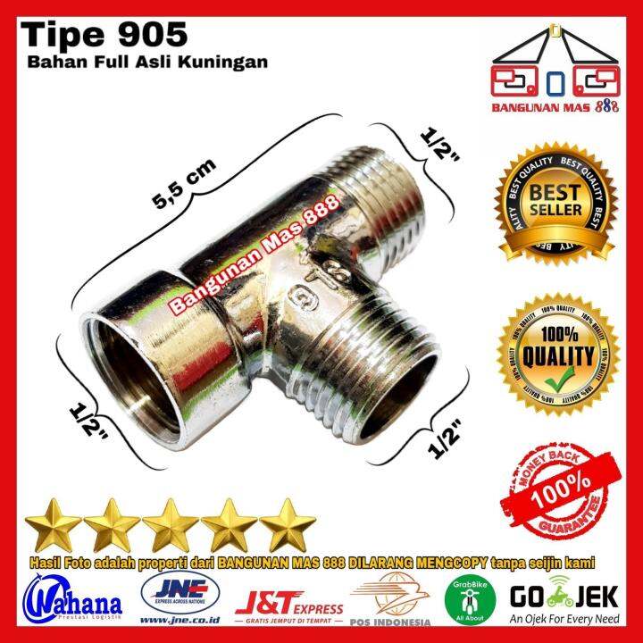 TEE SHOWER KUNINGAN DRAT DALAM - SOK TEE NEKEL - SOCK TEE KRAN ...