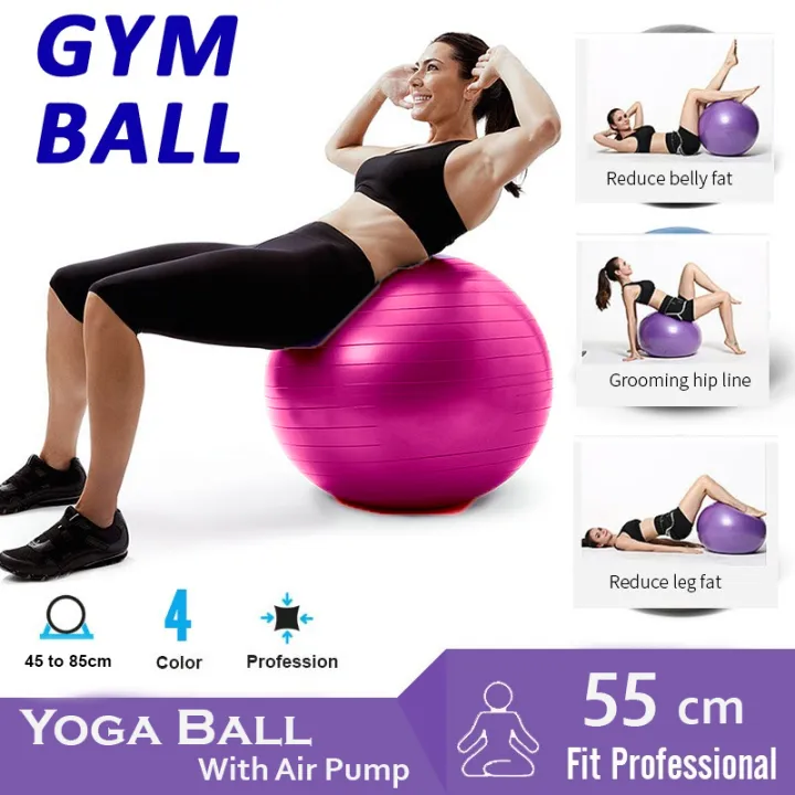 55cm Explosion-Proof Extra thick Gym Ball Fitness Exercise | Lazada PH