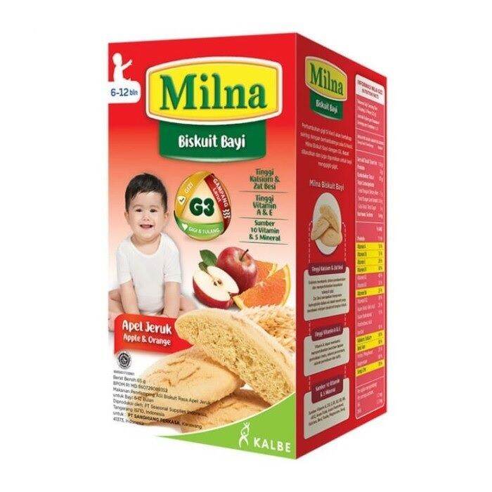 MILNA BISKUIT 6 BULAN KE ATAS APEL JERUK 65GR | Lazada Indonesia