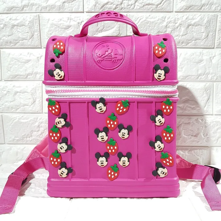 Crocs Jibbitz Zip-top Backpack Medium Size - Pink | Lazada PH